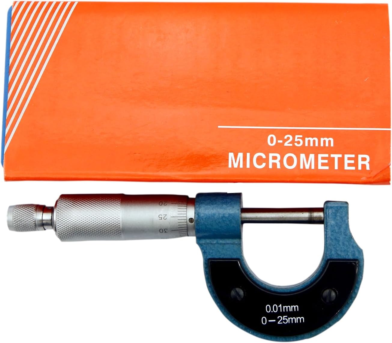 R-TEK Outside Manual Micrometer, Baked-Enamel Finish, 0-25mm Range, 0 ...