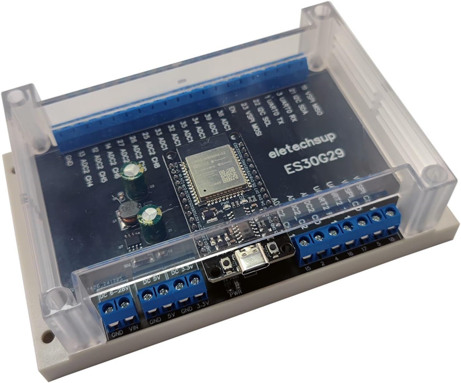 Amazon.com: EMCONRTOL 30PIN ESP32 Devkit V1 Transparent Cover Din Rail ...