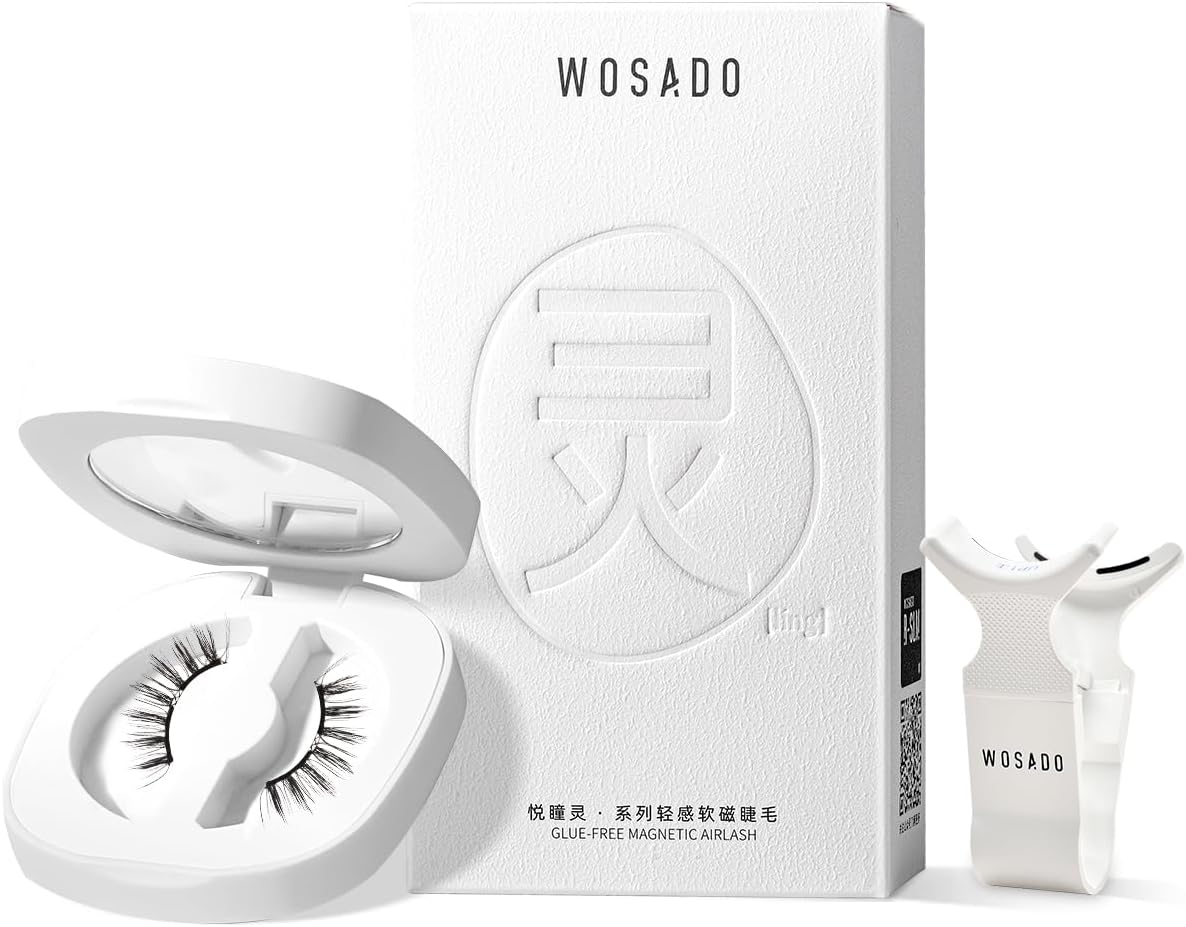 Amazon.com: WOSADO Magnetic Eyelashes Kit, No.17 ICE BLACK, Reusable ...