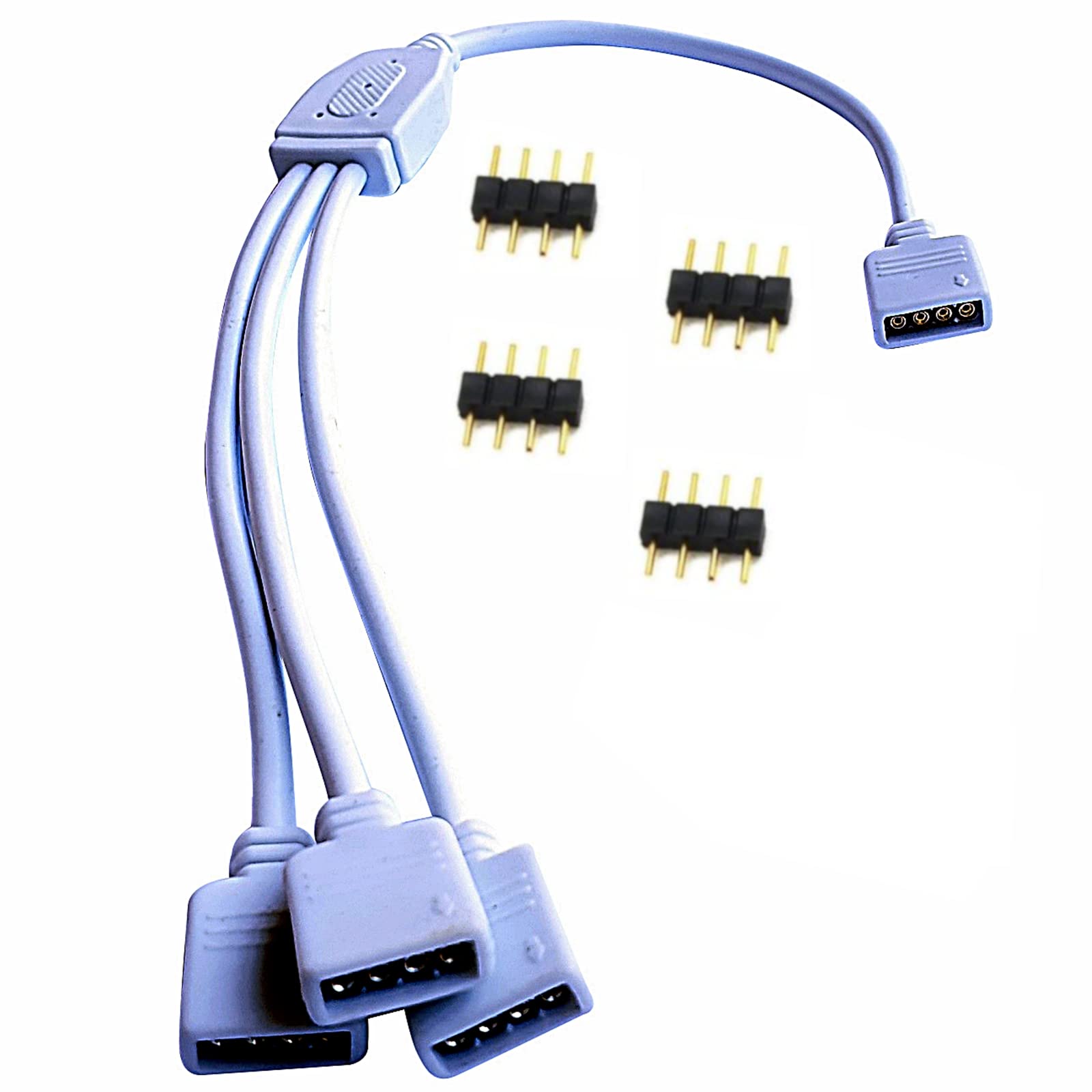 RGB LED Y Verteiler Kabel 4 polig 1 zu 3 LED Strip Pin RGB 5050 3528 ...