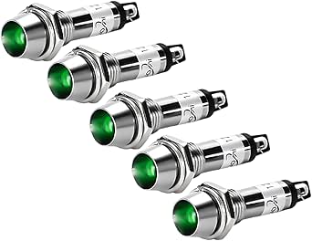 Amazon.com: 5Pcs Indicator Light AC/DC 24V, 22mm Panel Mount, for ...