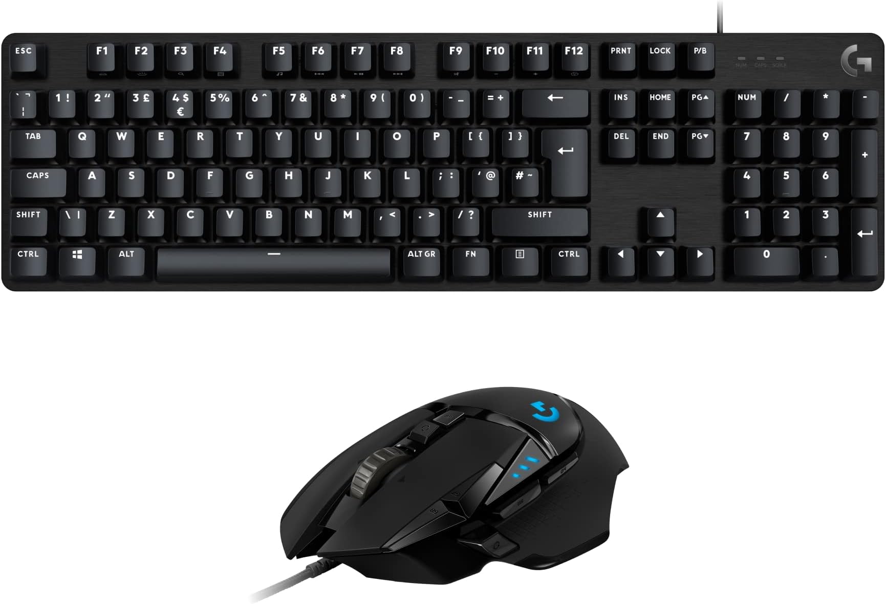 Logitech G502 HERO Wired Gaming Mouse + G413 SE Full-Size Mechanical ...