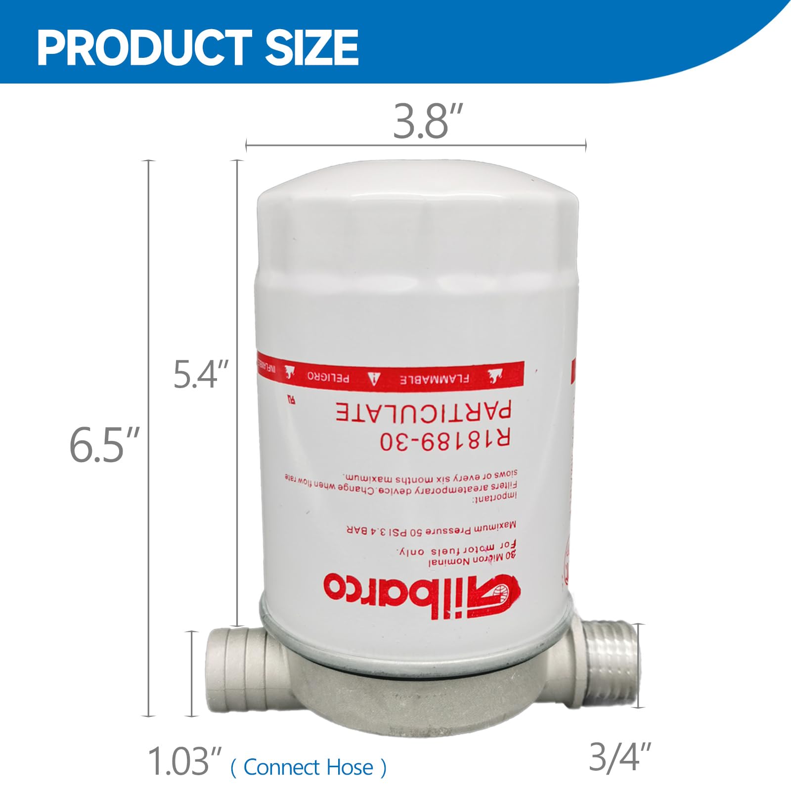 Snapklik.com : Tuntrol 3/4 Inch NPT High Flow Fuel Filter For Transfer Pump