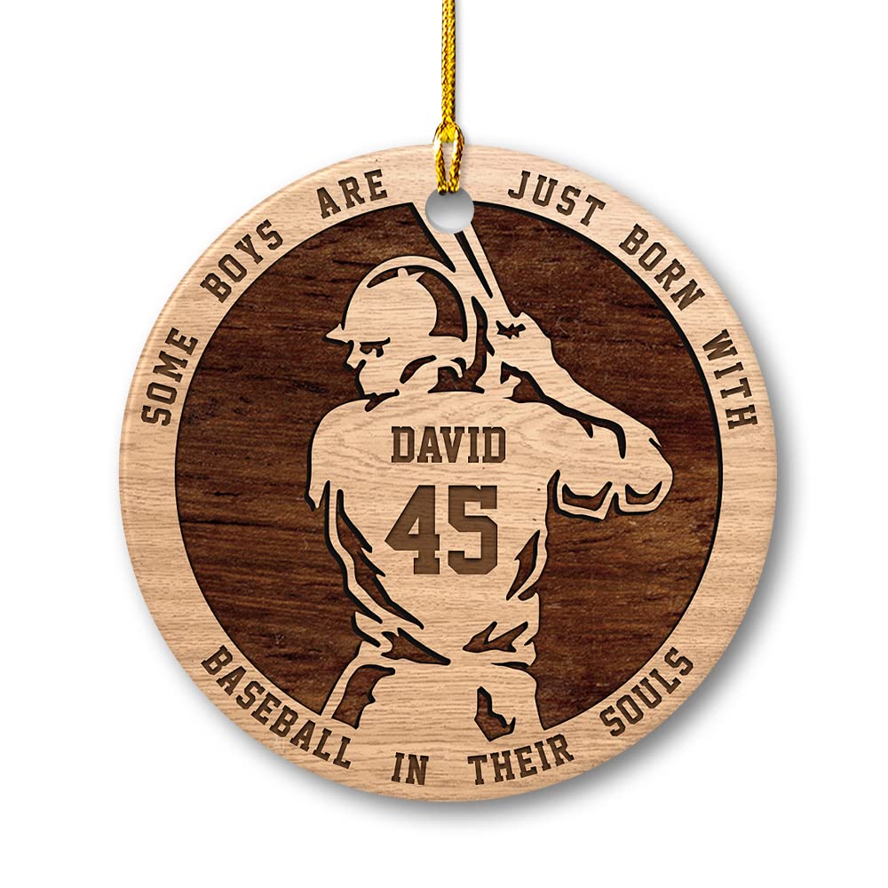 Amazon.com: SANDJEST Personalized Baseball Ornament Custom Name Ceramic ...