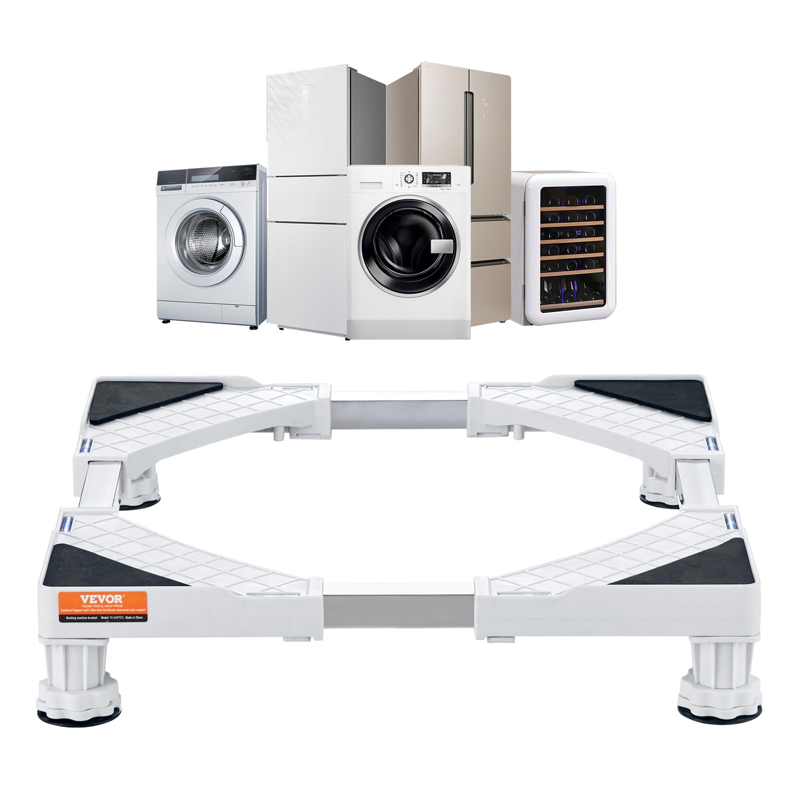 VEVOR Mini Fridge Stand Universal Laundry Pedestal, Adjustable with 4 ...
