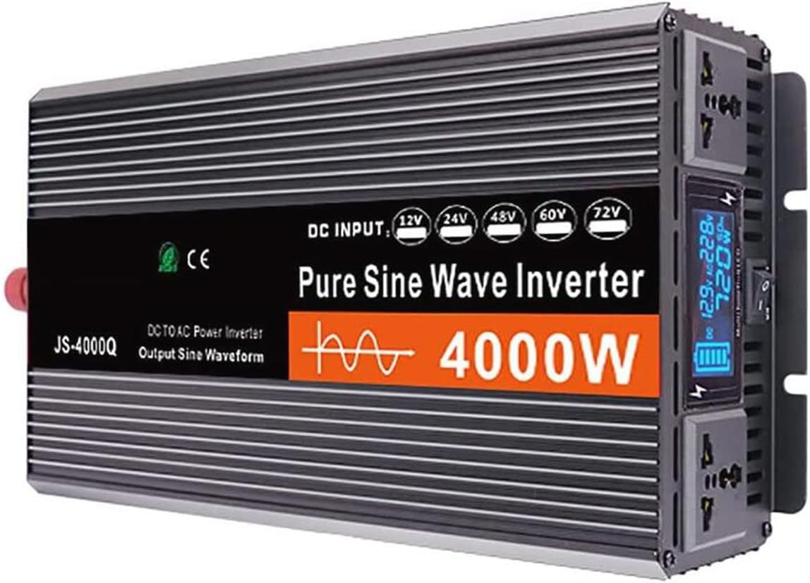 Spannungswandler 12V 24V 48V 60V 230v Reine Sinus 3000W 4000W 5000W 6000W mit 2 EU-Steckdosen ...
