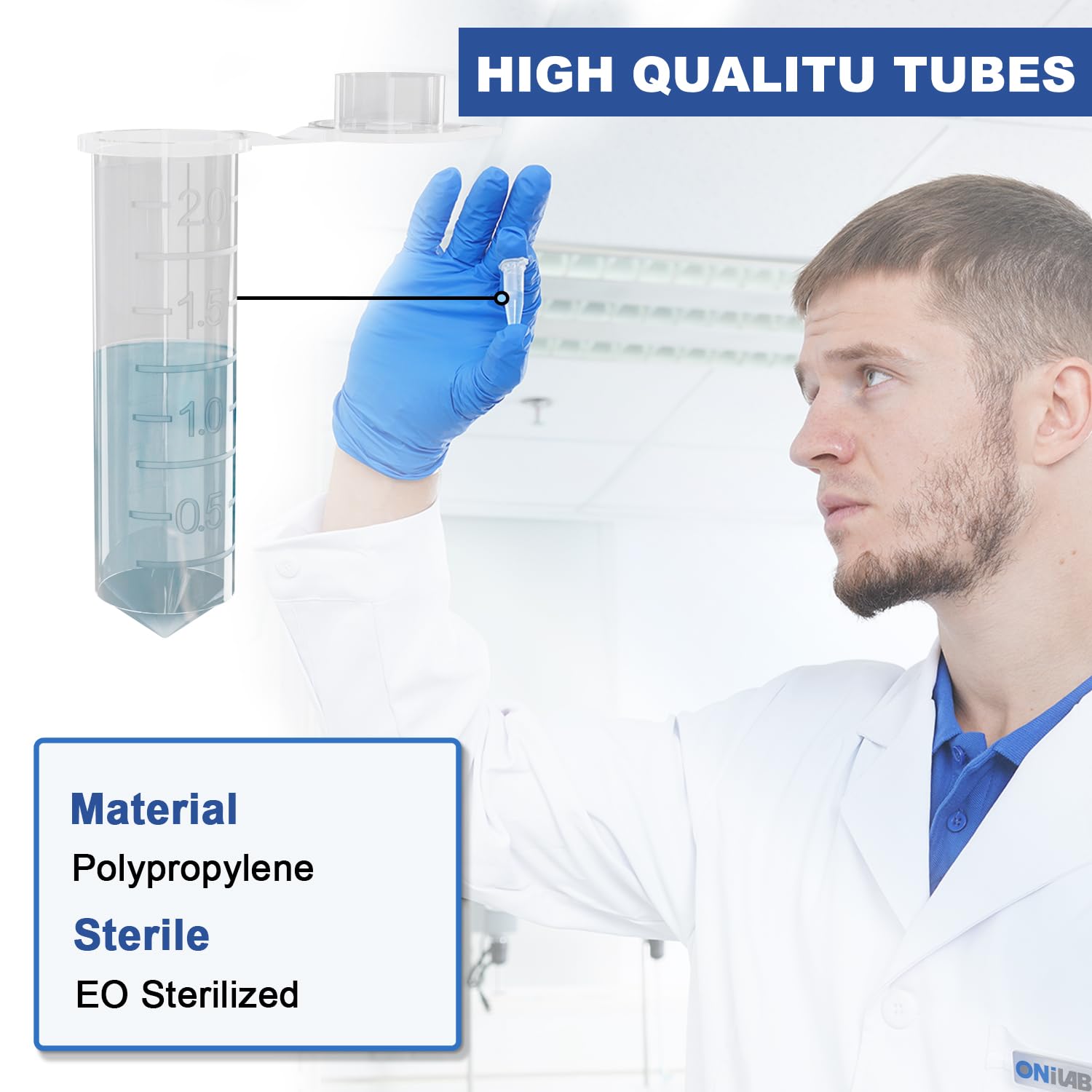 Snapklik.com : ONiLAB 500Pcs 2ml Polypropylene Graduated ...