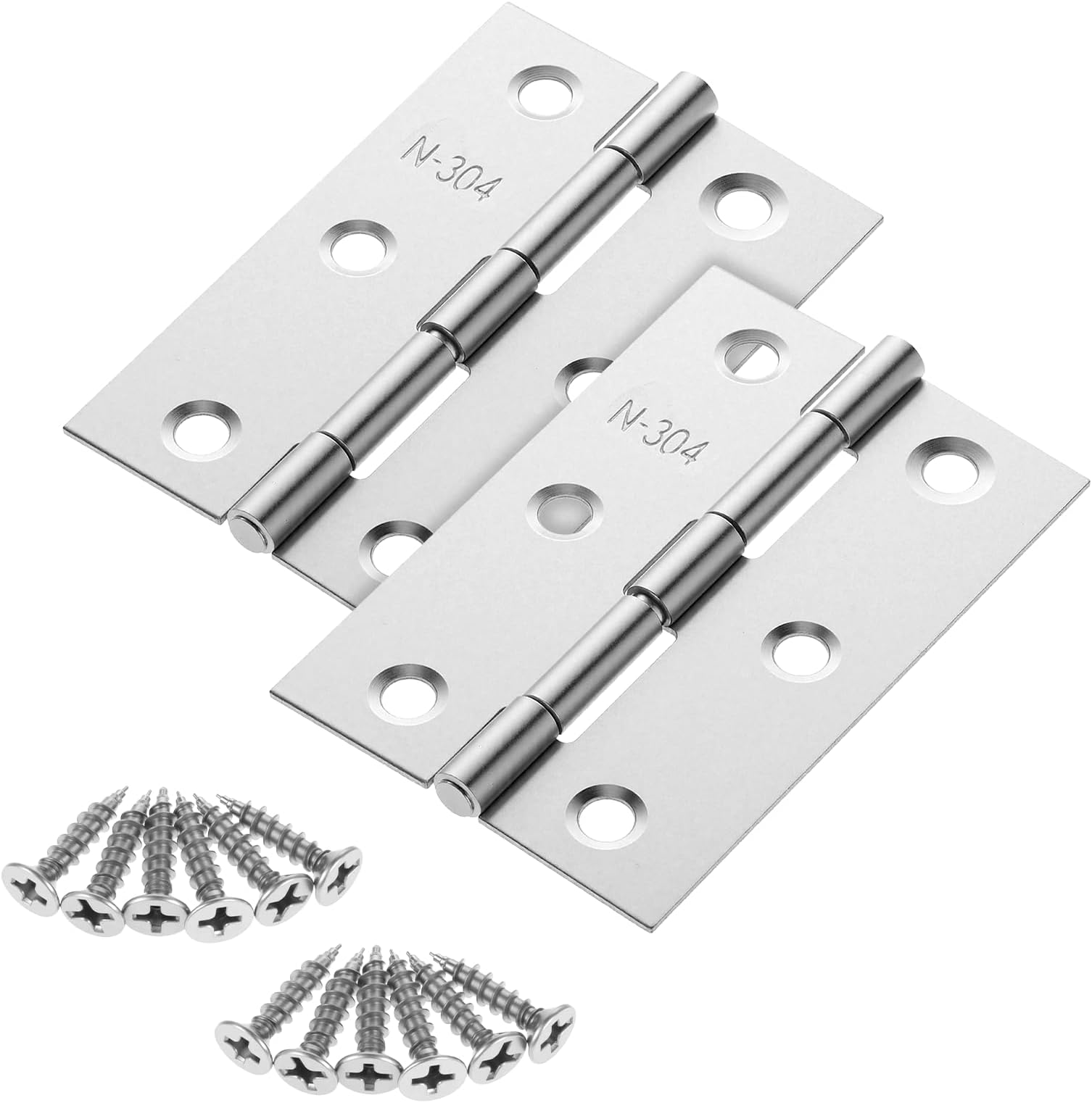 2 Pcs 3" Stainless Hinges,Stainless Steel Folding Butt Hinges Door ...
