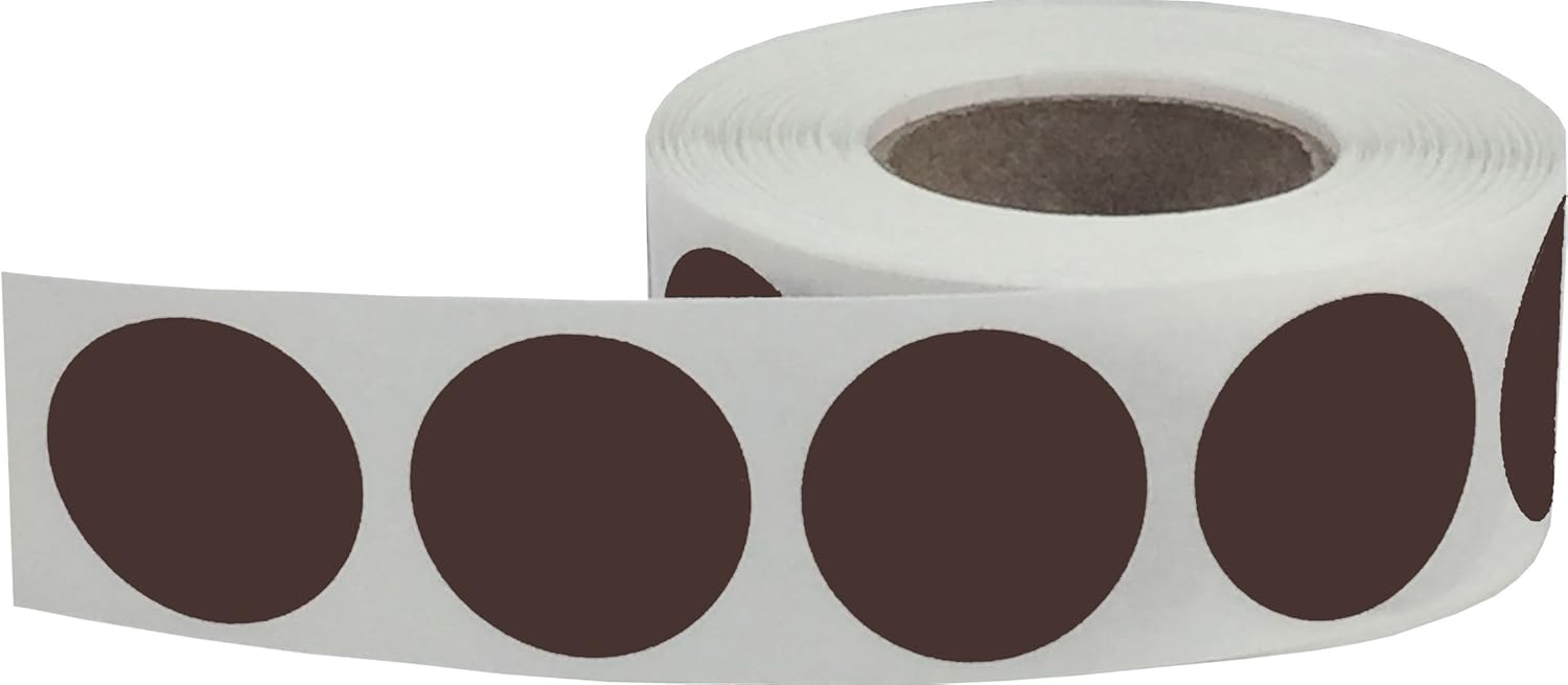 Brown Circle Stickers, 19 mm 3/4 Inch Dot Labels 500 Pack – BigaMart