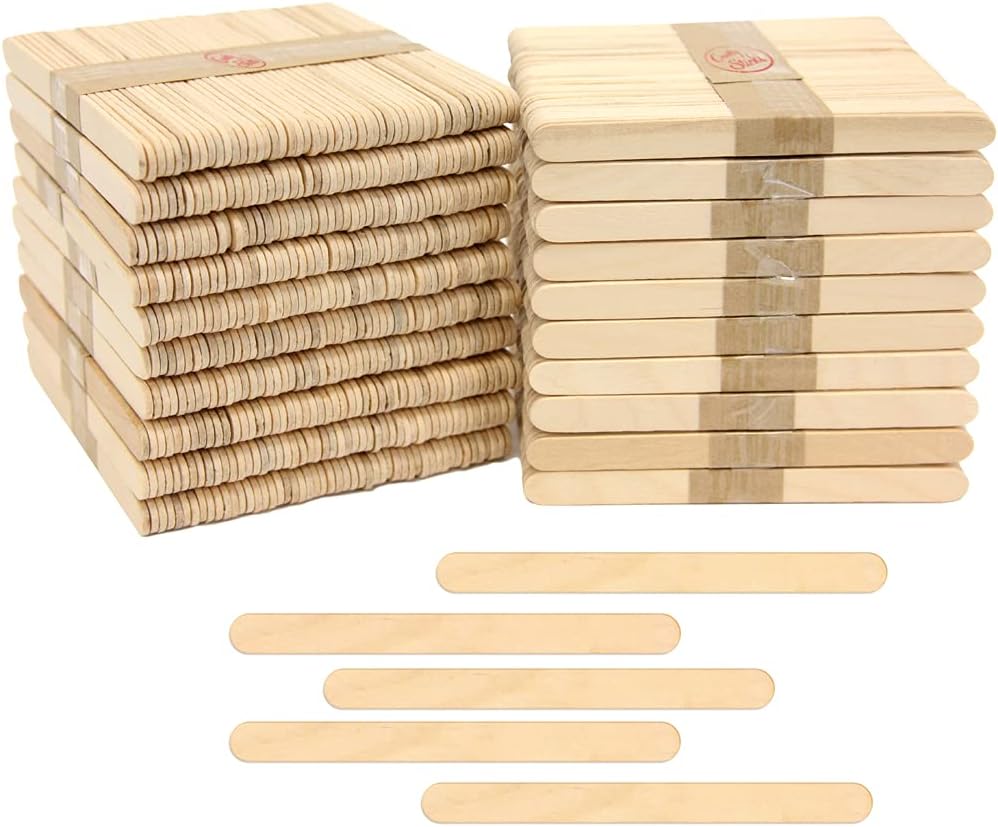 Amazon.com: Craft Popsicle Sticks, 4.5 Inch Standard CraftySticks ...