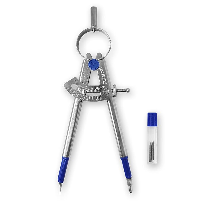 Buy Compass for Geometry, Compass Metal with Extra Lead, Drawing ...