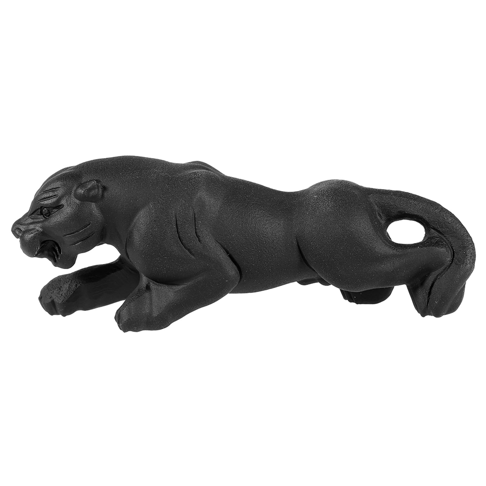 Amazon.com: mookaitedecor Black Obsidian Crystal Leopard Figurine, Hand ...