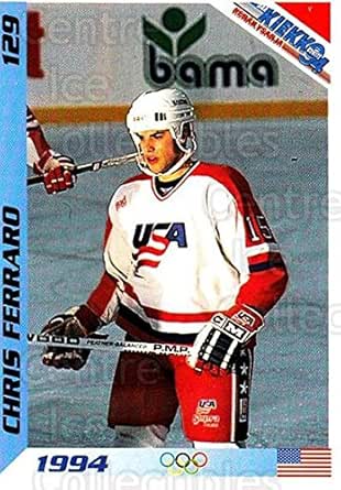 Amazon.com: (CI) Chris Ferraro Hockey Card 1994 Finnish Jaa Kiekko 129 ...