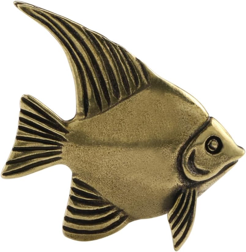 Amazon.com: Brass Cute Pterophyllum Scalare Miniature Figurines,Bronze ...