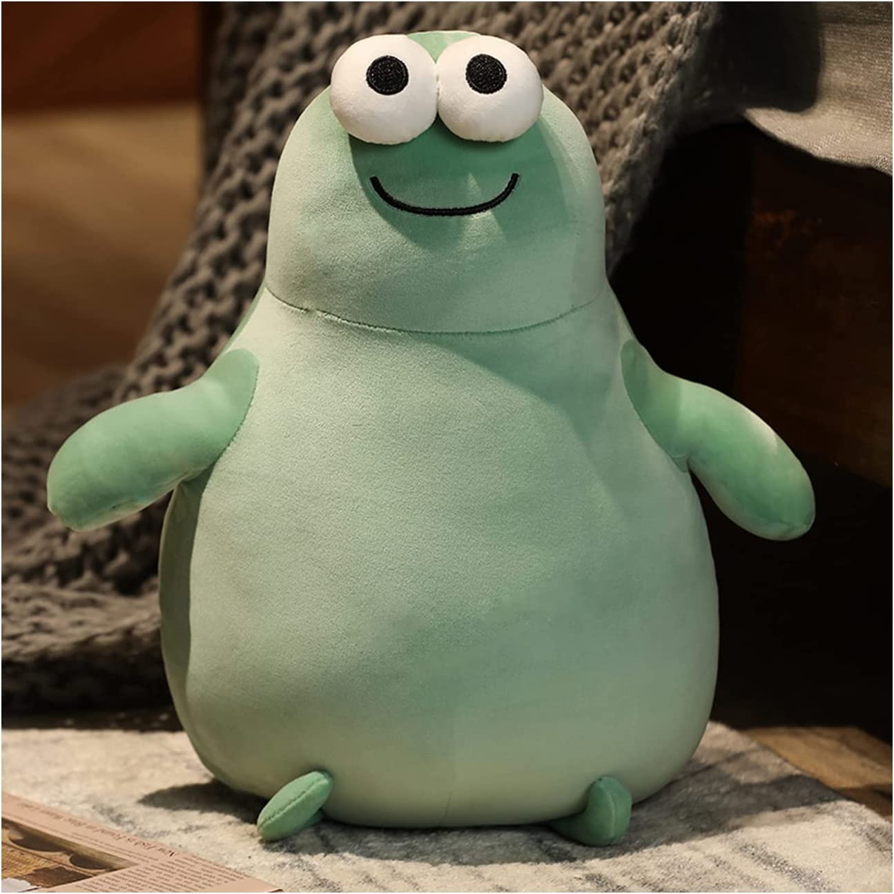 JOSON Fat Soft Frog Plush Toy, 11-inch Cute Cartoon Big-Eyed Frog ...
