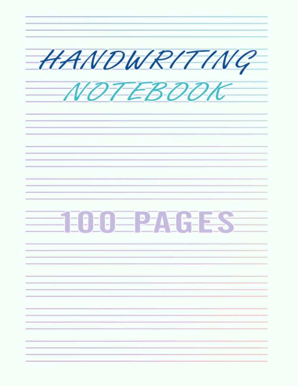 handwriting practice books blank: 100 Pages Four Lined Exercise Book ...