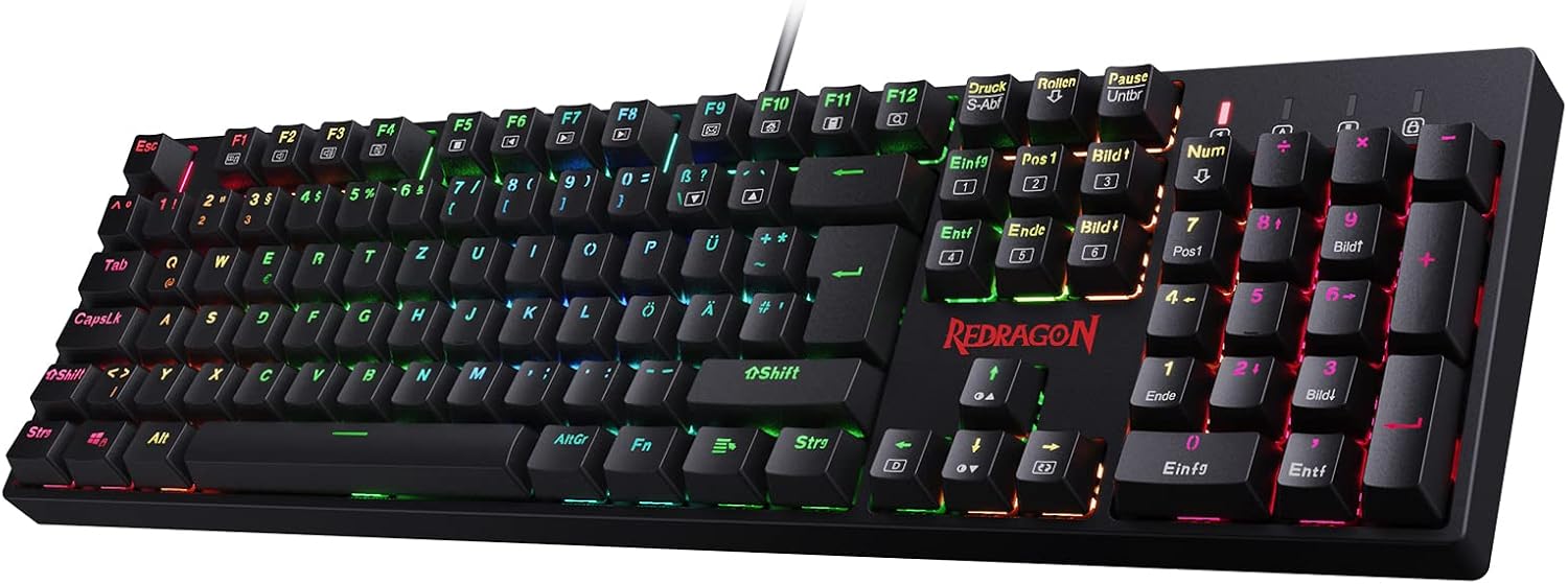 Redragon K582-DE SURARA Mechanical Gaming Keyboard, German Layout ...