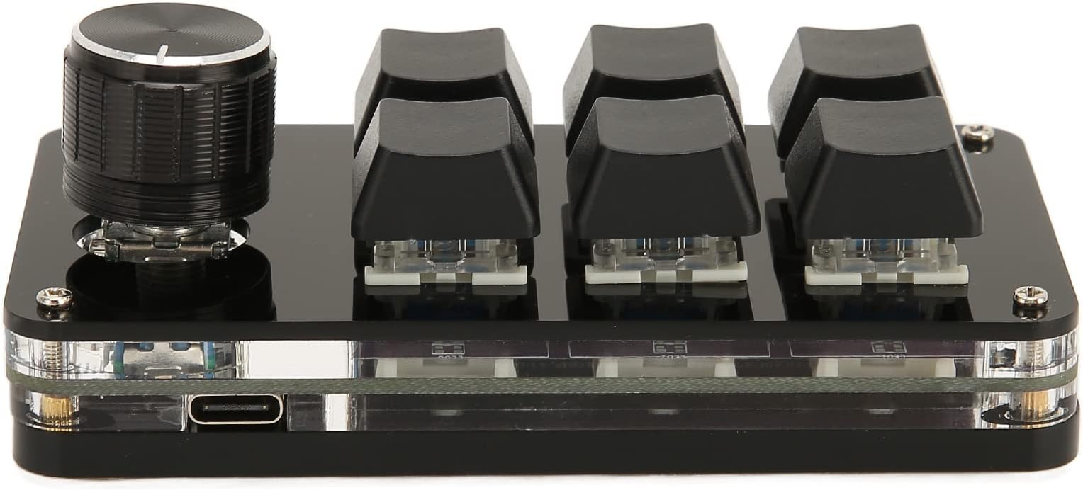 Jectse Macro Mechanical Keyboard, 6 Keys RGB Backlit Mini OSU Keyboard ...