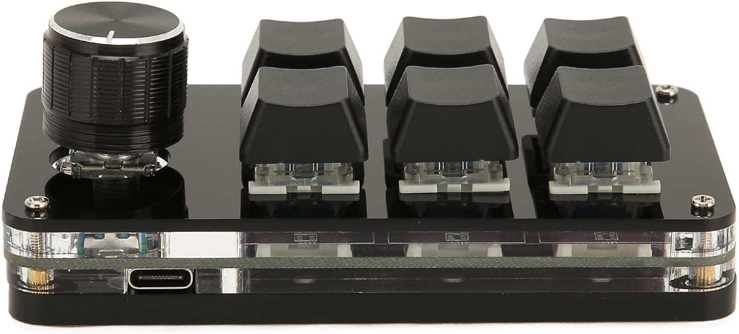 Jectse Macro Mechanical Keyboard, 6 Keys RGB Backlit Mini OSU Keyboard ...