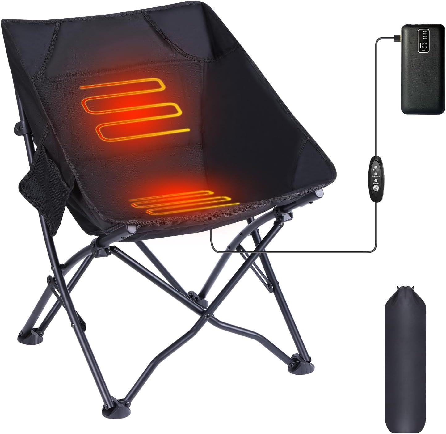 Amazon.com: Camping Kitchen Station, Grill Table with Storage, Light ...