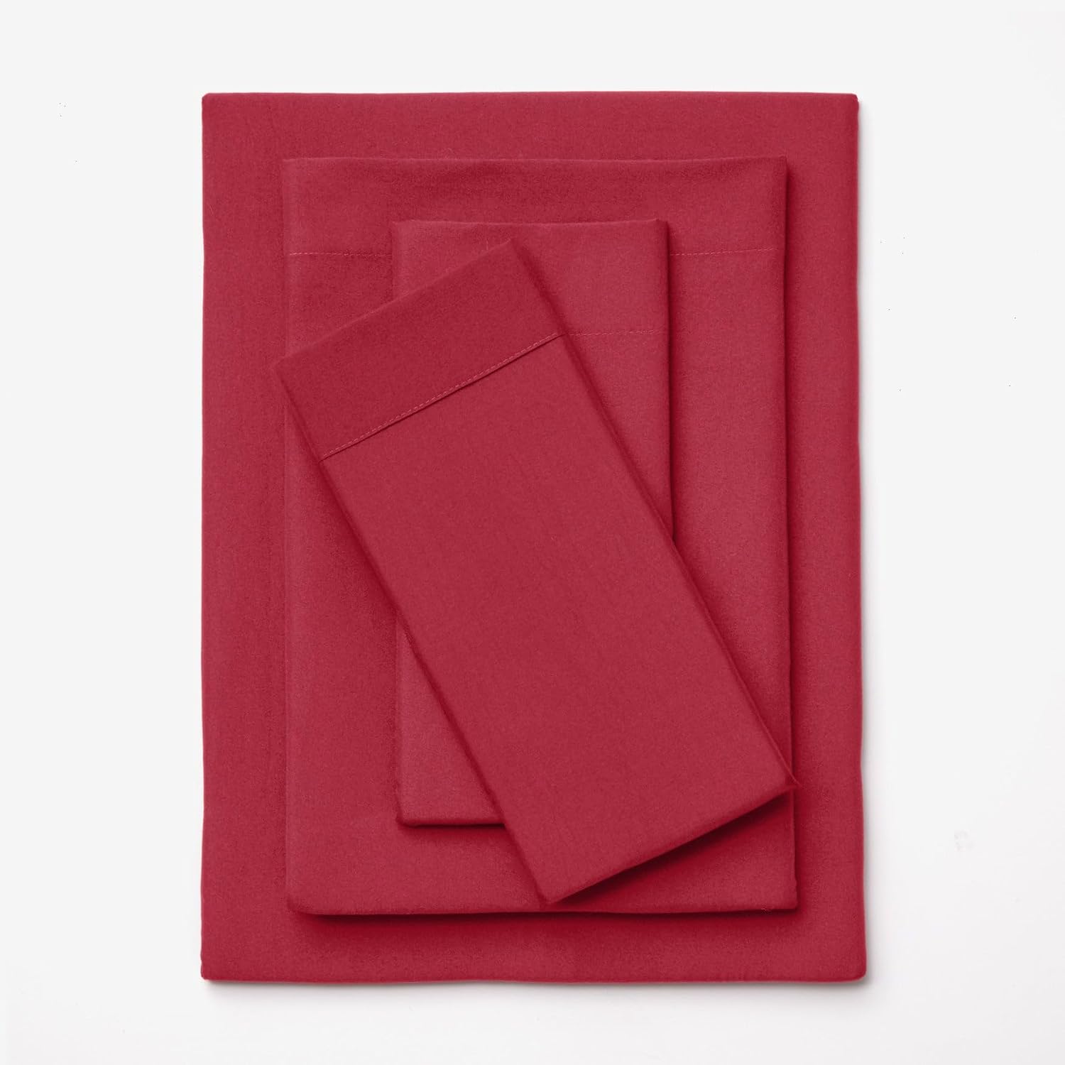 Amazon.com: BrylaneHome BH Studio Extra-Deep Sheet Set - Queen, Garnet ...