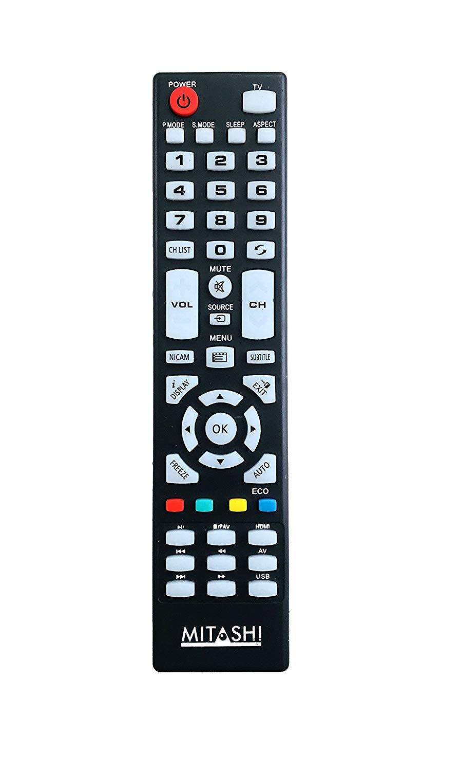 GWS Remote Compatible for Mitashi LED/LCD / HD TV Remote Control ...