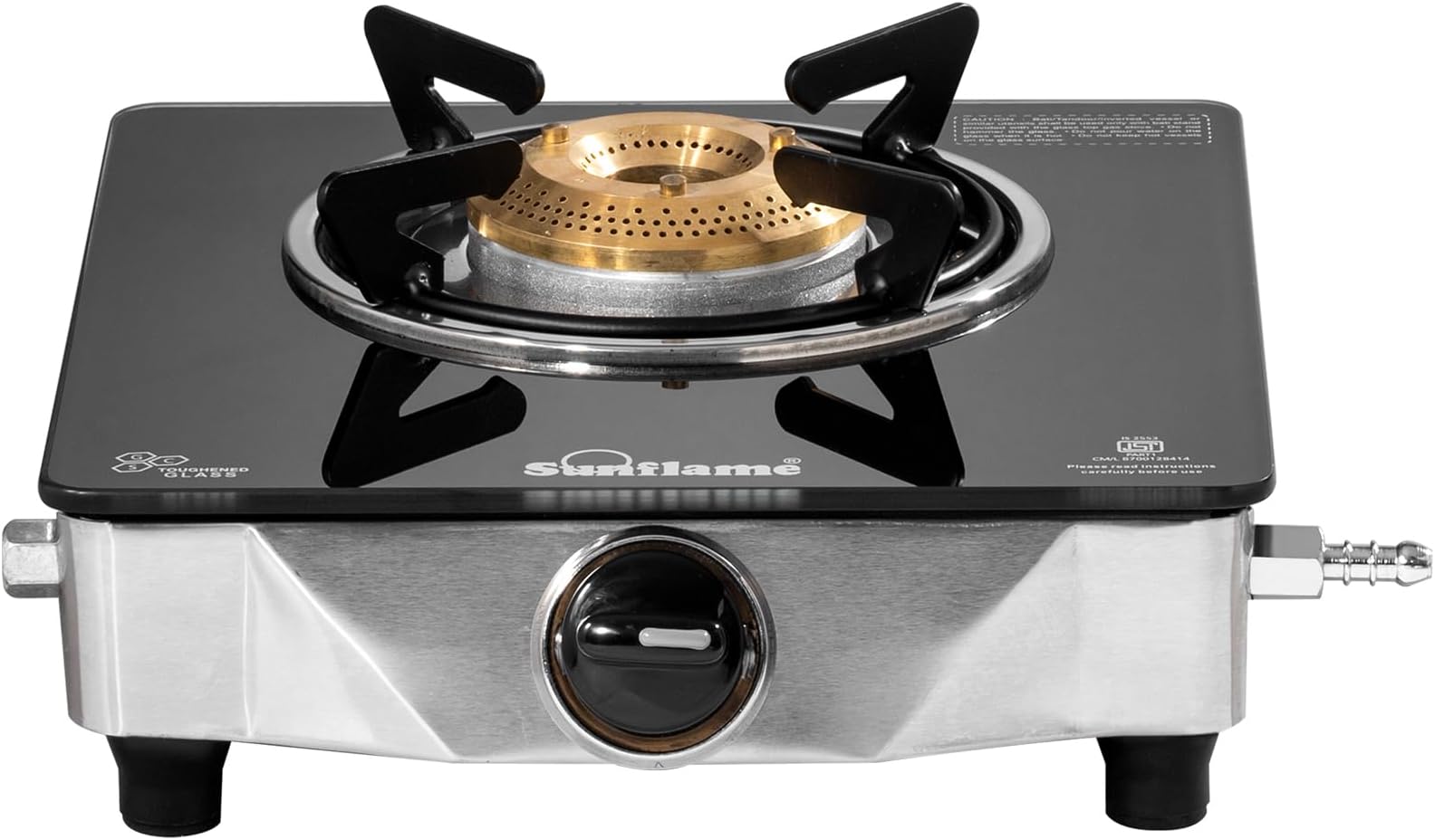 Sunflame Optra 4 Burner Gas Stove | Curved Edges Stainless Steel Body ...