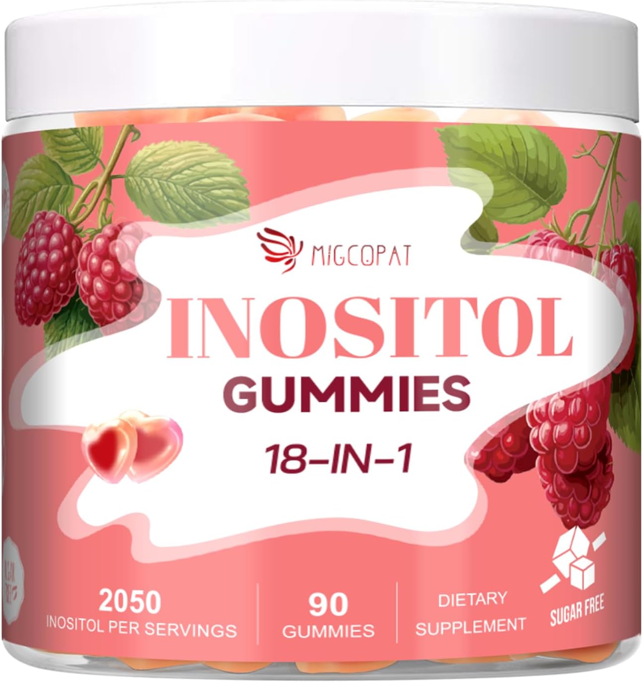 Amazon.com: Migcopat 18-in-1 Inositol Supplement, Multivitamin Inositol Gummies with Vitamin C ...