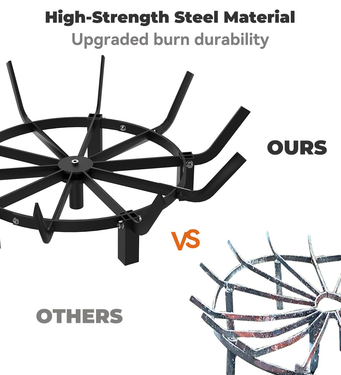 Snapklik.com : Mondazie 24 Inch Round Fire Pit Grate