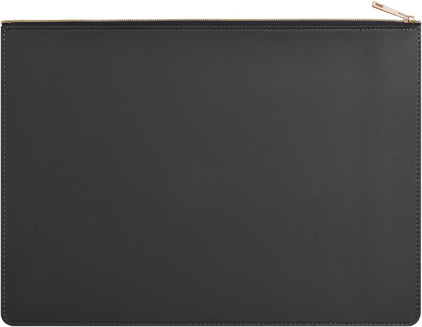Amazon.com : Enyuwlcm PU Leather A4 File Folder Zipper Document Holder ...