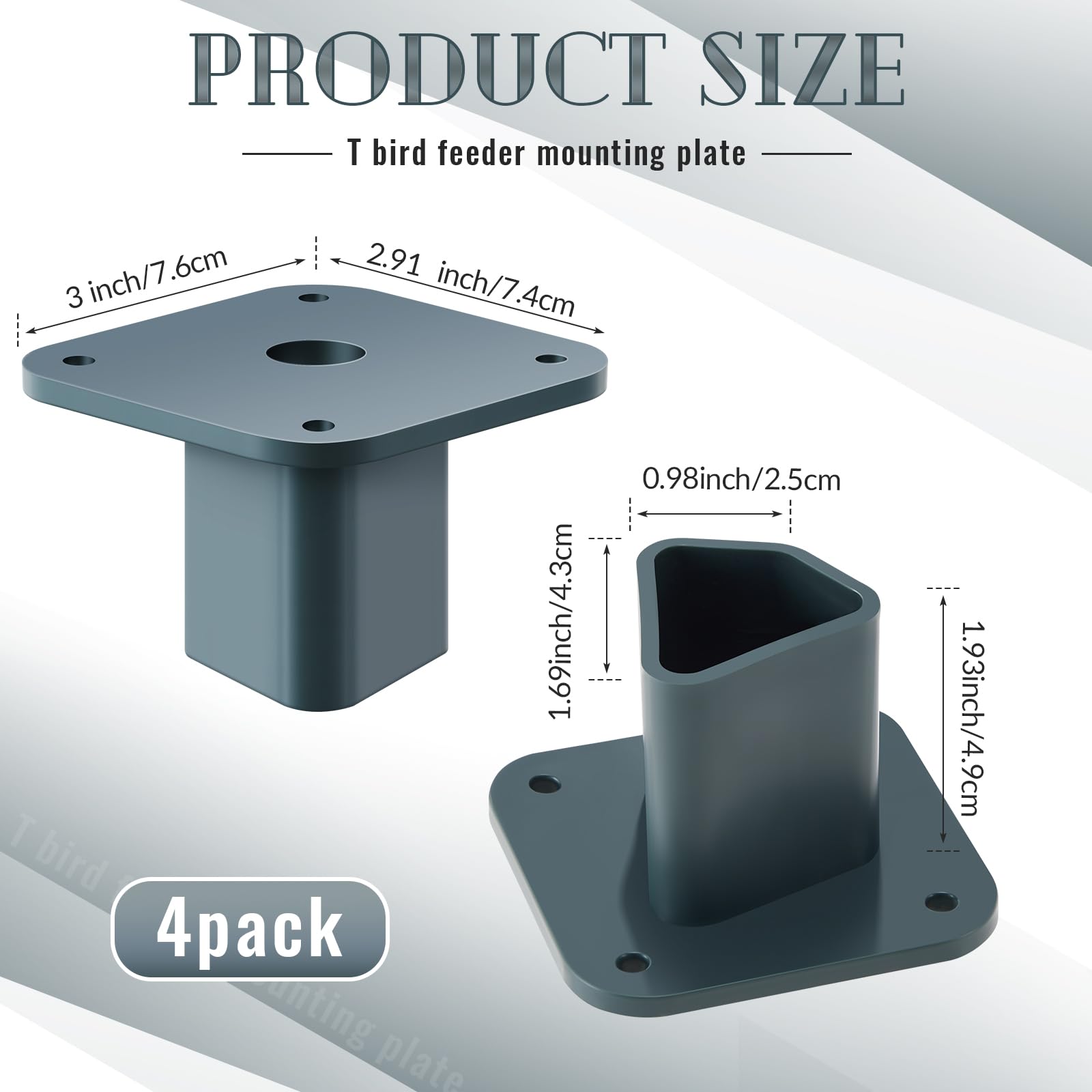 Snapklik.com : Nuanchu 4 Pcs T Post Mounting Plate Compatible