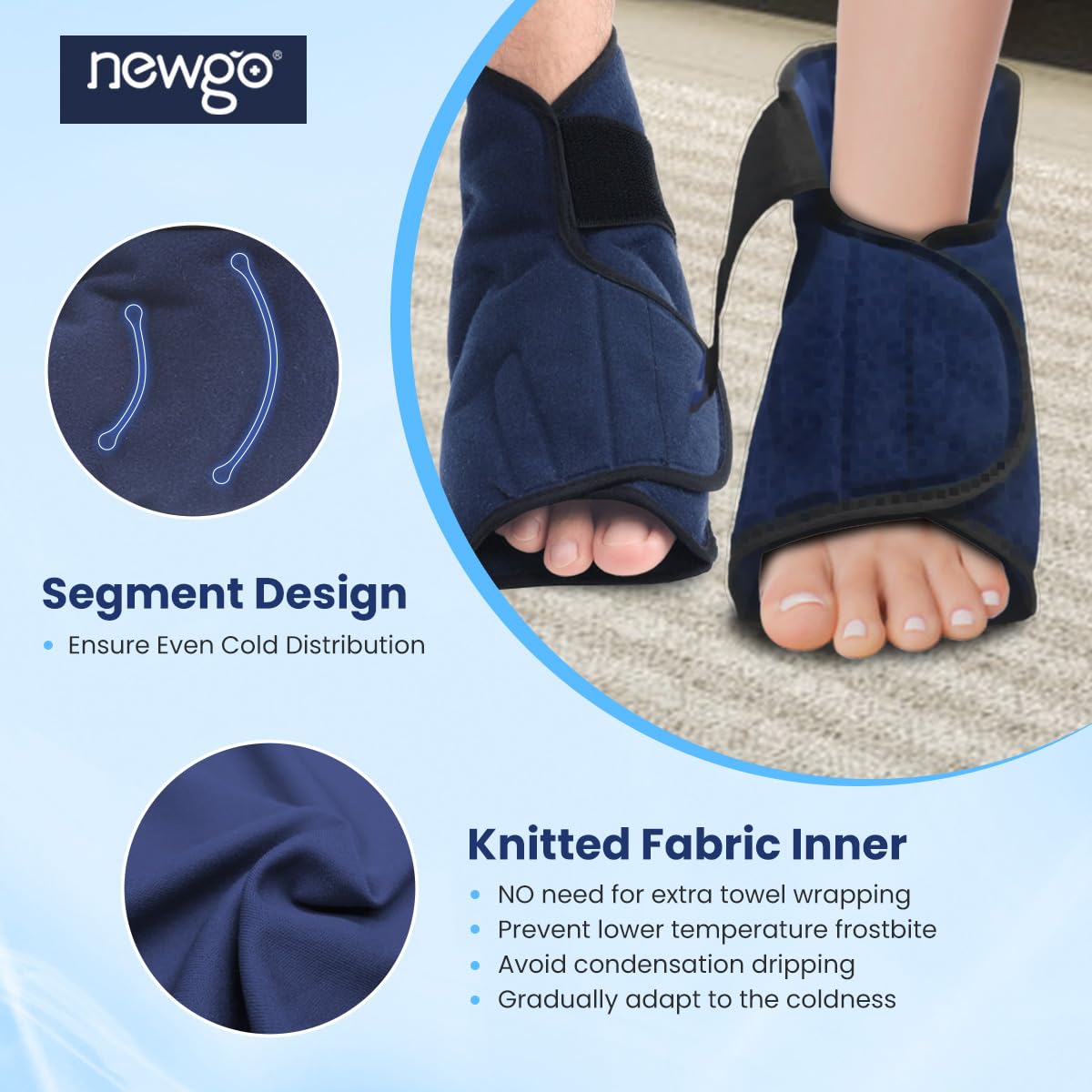 Snapklik.com : Foot Ice Pack For Surgery Recovery, 2 Pack Ankle Foot ...
