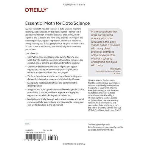 Snapklik.com : Essential Math For Data Science: Take Control Of Your Data