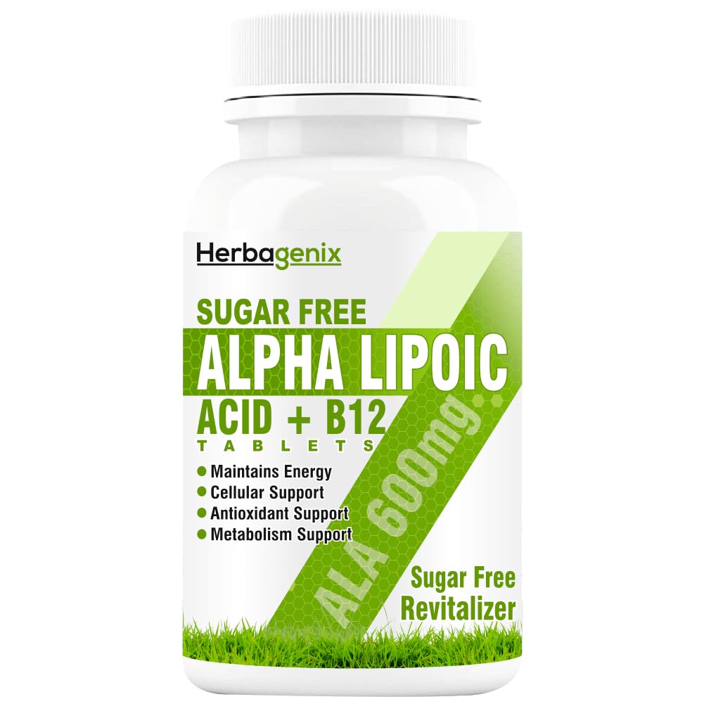 HERBAGENIX Alpha Lipoic Acid 600mg Nerve Health Supplements, Omega 3 ...