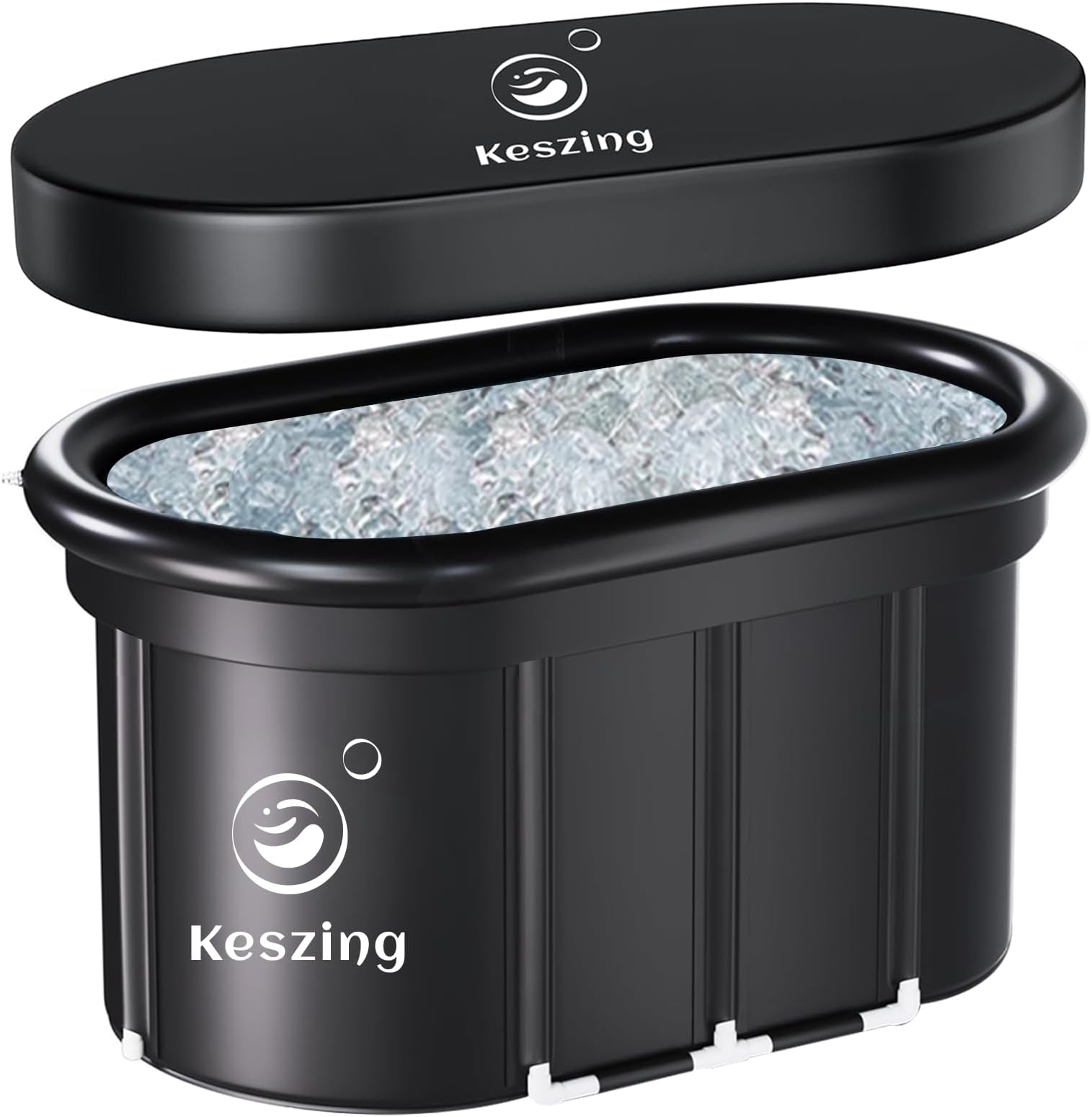 CalmMax Oval Ice Bath Tub with Lid for Athletes 492L Portable Cold ...