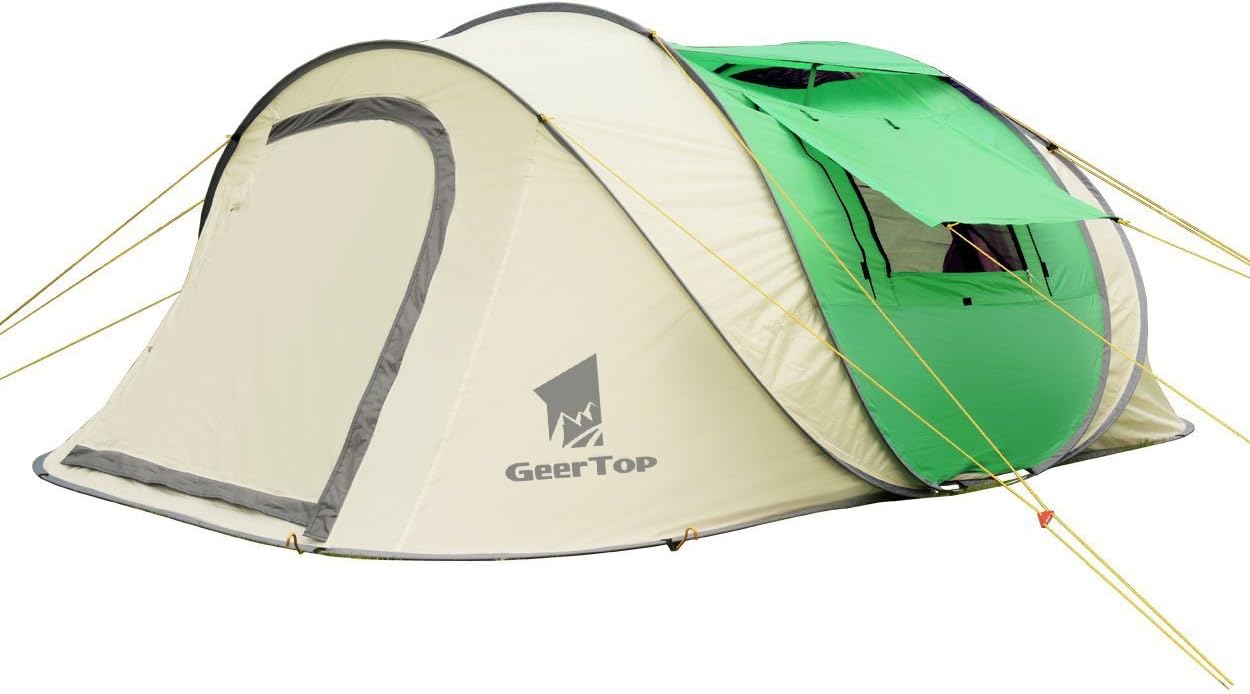 Amazon.com : GEERTOP 4-6 Person Portable Instant Pop-Up Shelter Tent for Beach Camping Outdoor ...