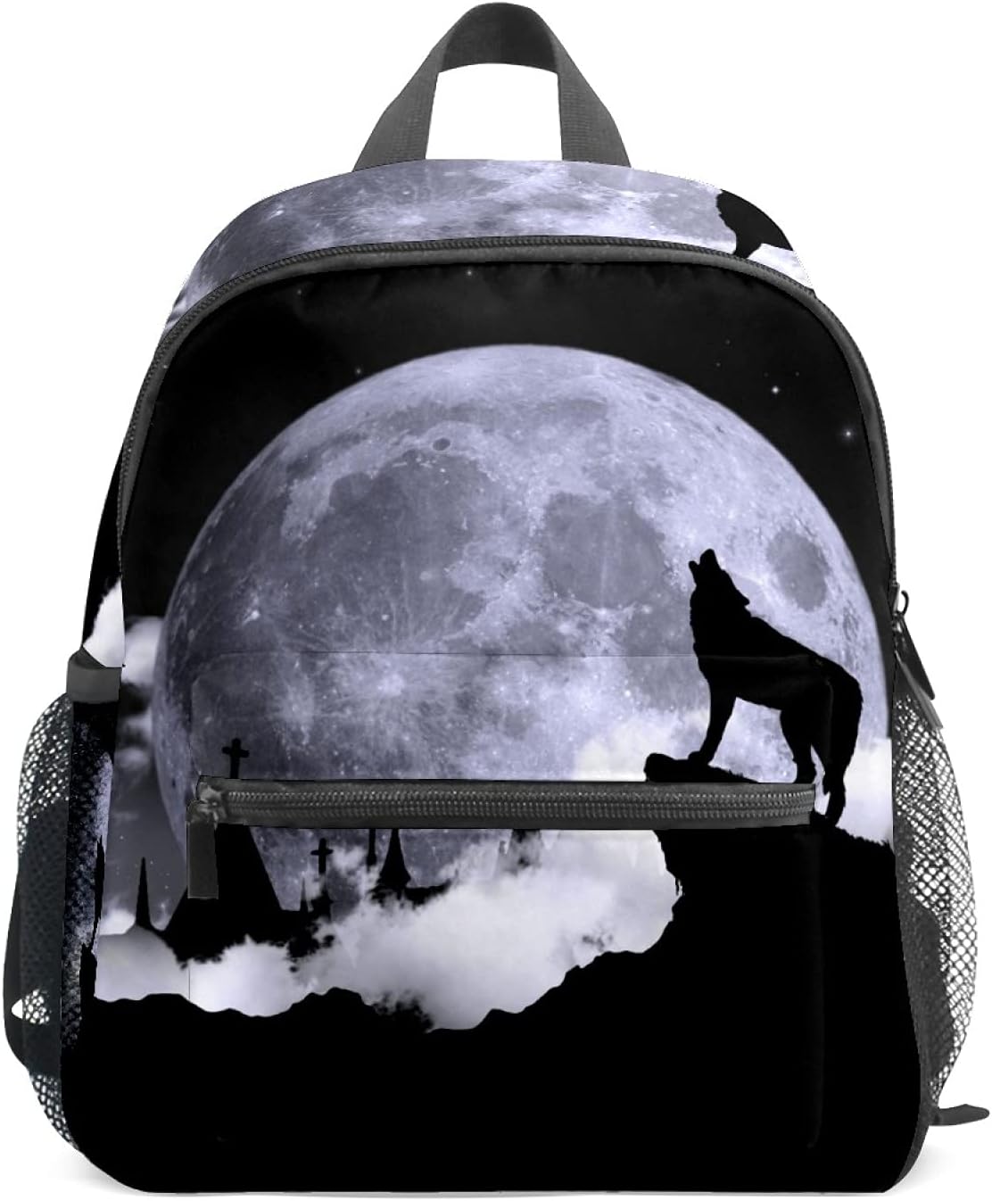 Mini Backpack Lone Wolf Howling Moon Cute Lightweight School Bags Small ...