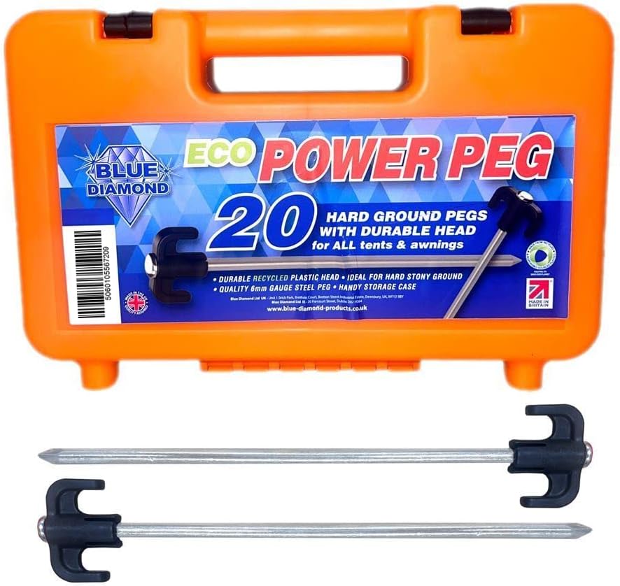 COM-FOUR® 6-Piece storm strap set with peg, spring, belt and peg puller ...