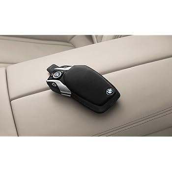 BMW Genuine Key Fob Case With Stainless Steel Chrome Clip Mocha ...
