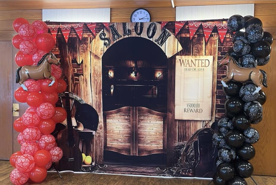 Amazon.com: Bandana Western Print Balloons, 12 Inch Red Cowboy Balloons ...
