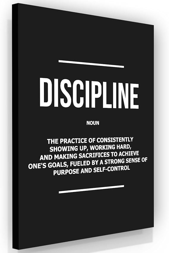 Amazon.com: Discipline Wall Art, Persistent Effort Print, Motivational ...
