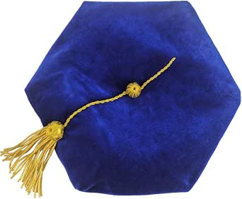 Amazon.com: GraduatePro Doctoral Graduation Tam PhD Blue Velvet 6-Sided ...
