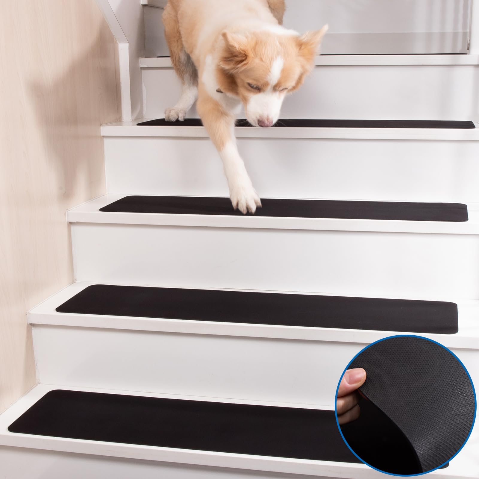 Amazon.com: FINEHOUS Rubber Stair Treads Non-Slip Outdoor 42”x10” (5 ...