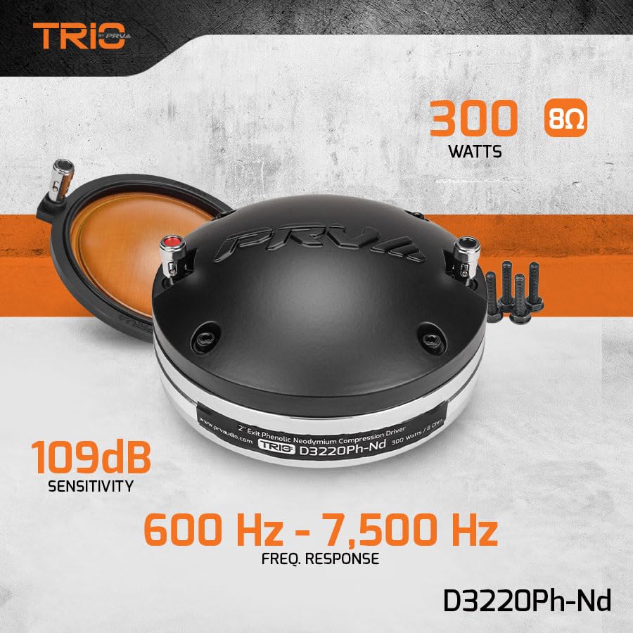 Snapklik.com : PRV AUDIO Compression Driver D3220Ph-Nd 2 Inch Exit