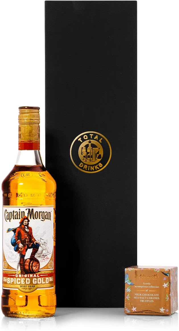 Captain Morgan Spiced Gold Rum 70cl & Chocolate Truffle Gift Box ...