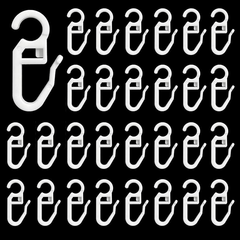 Rolling Curtain Clips White Plastic Curtain Hooks for Track Type ...