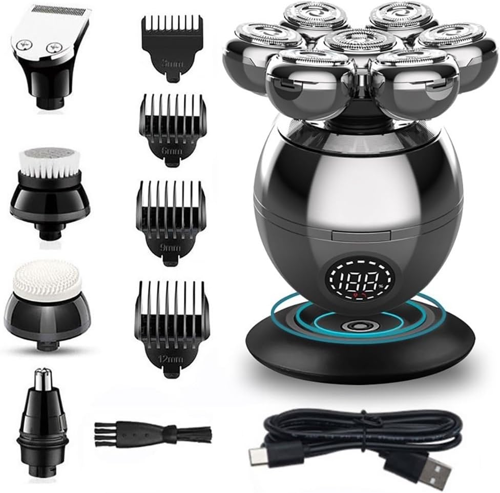 Amazon.com: Head Shavers for Bald Men, 5 in 1 Razor 7-Blade Grooming ...