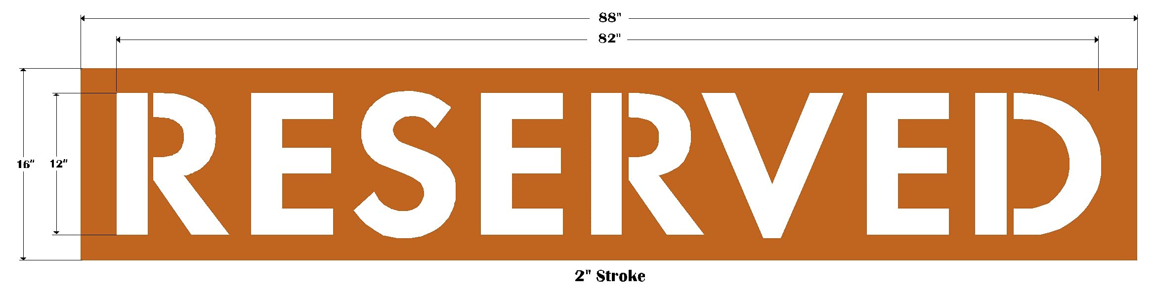 Snapklik.com : APS 12" Reserved Parking Stencil For Lot Pavement ...