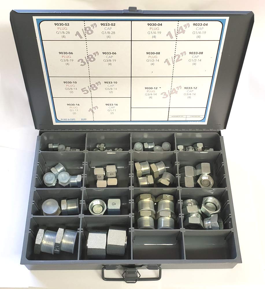 AF KIT-BSPP - 48 Piece BSPP Cap & Plug Kit (#2 - #16): Amazon.com: Industrial & Scientific