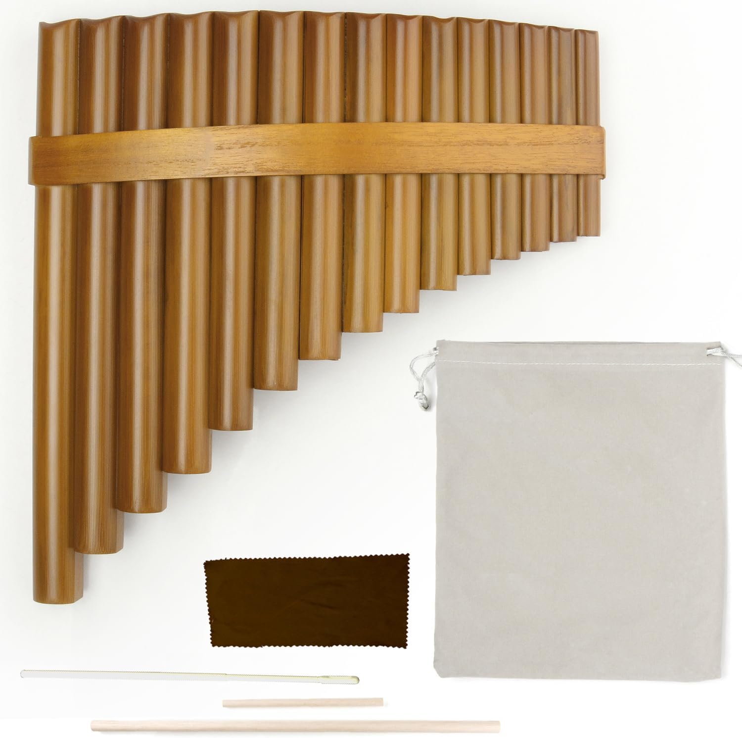 Amazon.com: Chinese Traditional Musical Instrument 15 Pipes Pan Flute C ...